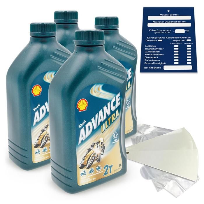 4 Litre Original Shell Advance Ultra 2T Shell - Cdiscount Auto