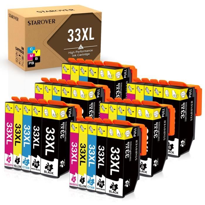 STAROVER 30-Pack Compatible EPSON 33XL T3351 T3361 T3362 T3363 T3364 ...