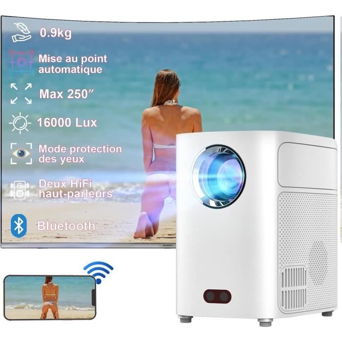 Vidéoprojecteur 4K, Mise Au Point Électrique 16000 Lux, Double Haut ...