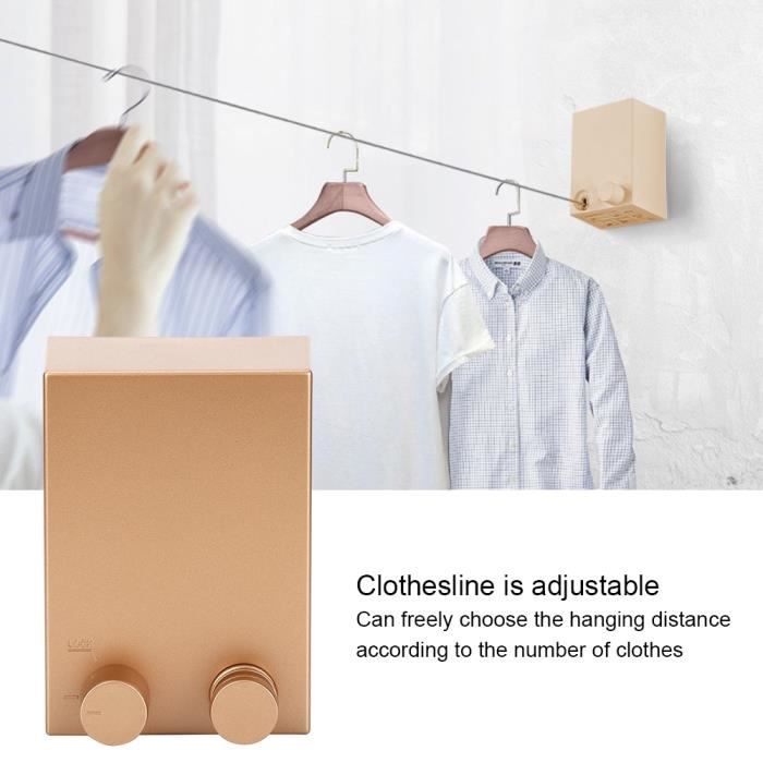 Corde de séchage de linge de corde à linge rétractable extérieure en ...