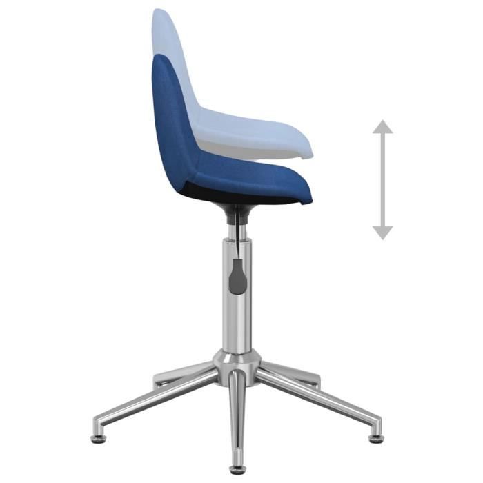 YIN(333433)Chaise pivotante de bureau Bleu Tissu - Cdiscount Maison
