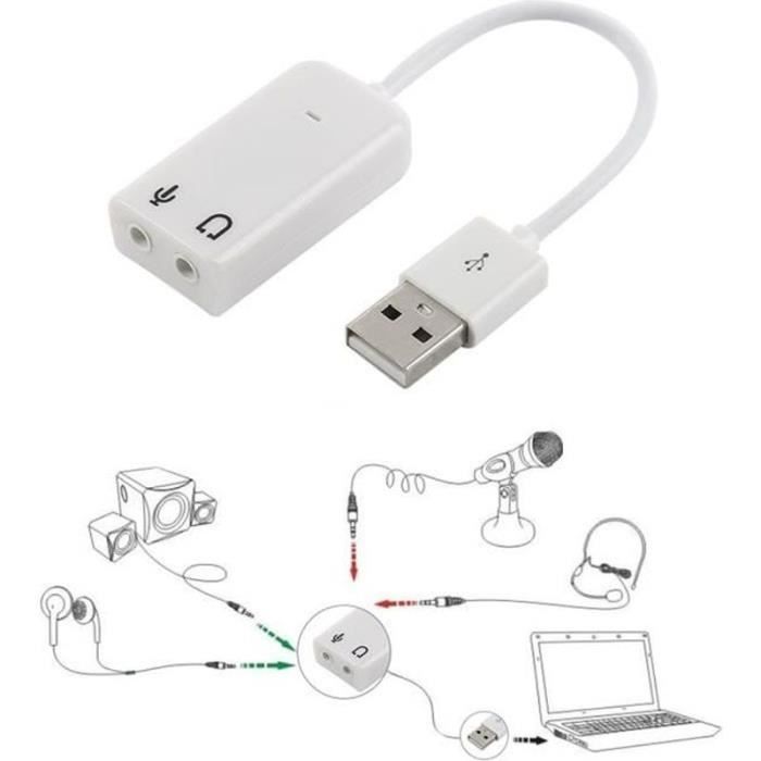 Carte Son Externe USB 20 Adapteur Carte de Son Pour Ordinateur - Cdiscount Informatique