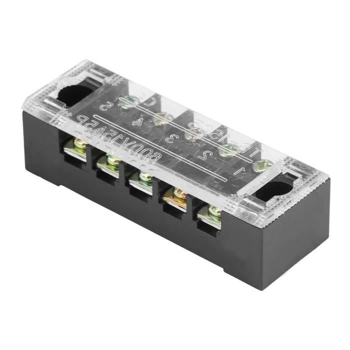 Zerone bornier à vis 5 positions 5 pièces double rangée 5 positions ...