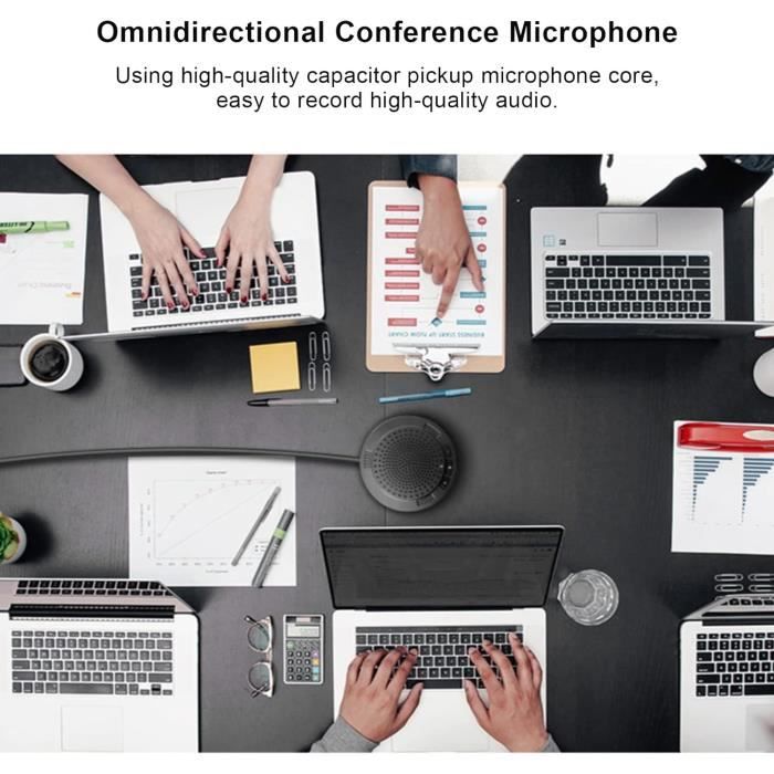 Microphone De Conférence USB, Micro Omnidirectionnel à Condensateur ...