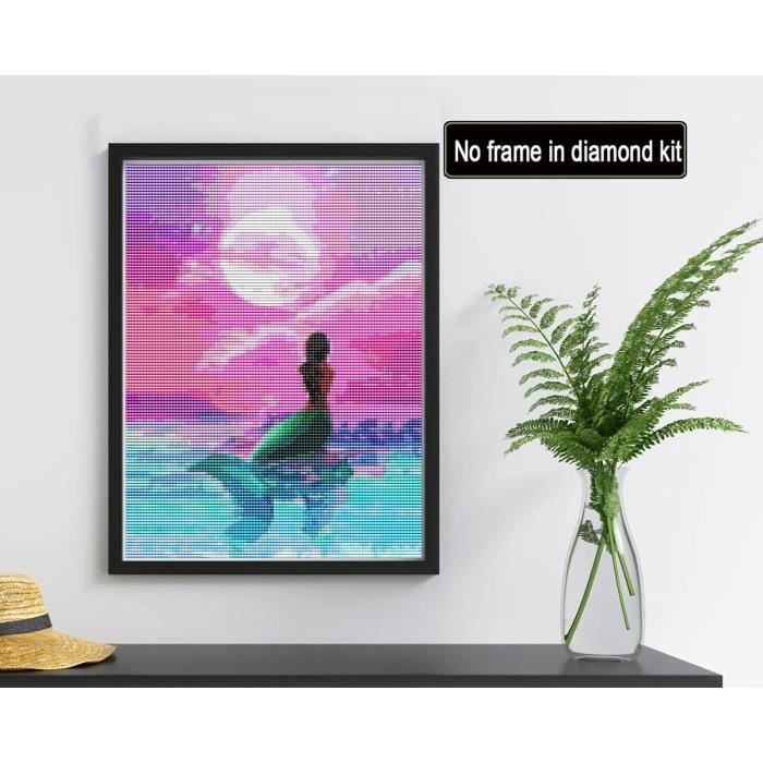 5D Diamond Painting Poisson De Mer Rose, Diy Diamant Peinture Plein ...