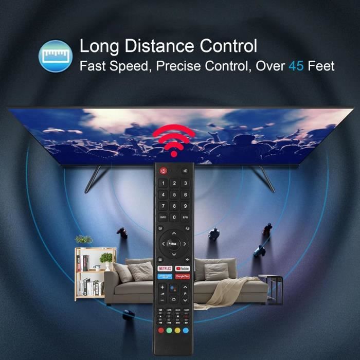 Télécommande Smart Tv Gcbltv02Adbbt Pour Chiq Smart Tv U55H7A U58H7A ...