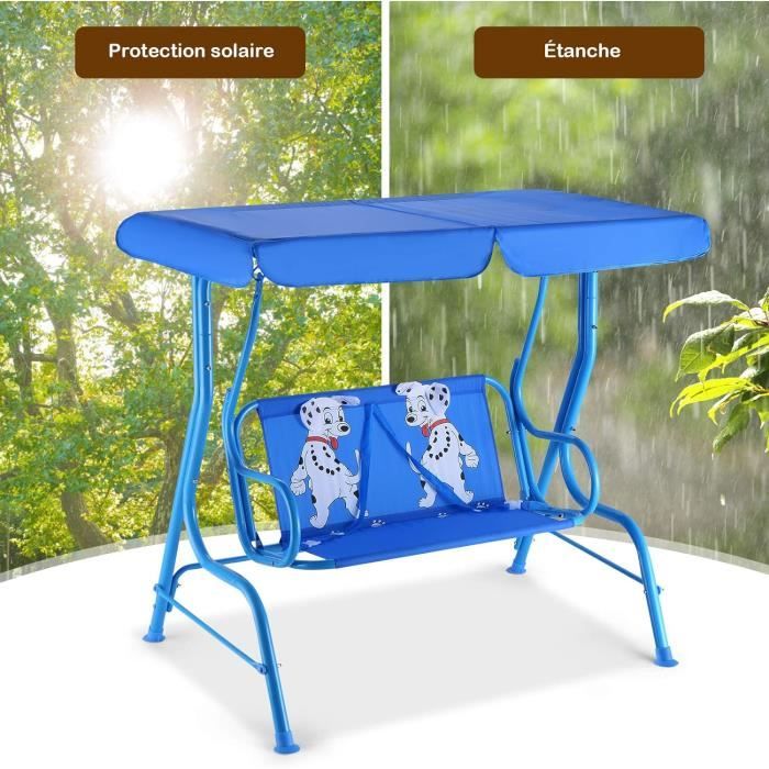GOPLUS Balancelle de Jardin pour Enfant Extérieure Charge 80 KG avec 2 ...