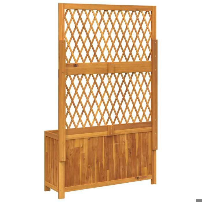 （Brun）Pots & cache-pots - Jardinière - avec treillis - 100x32x165 cm ...