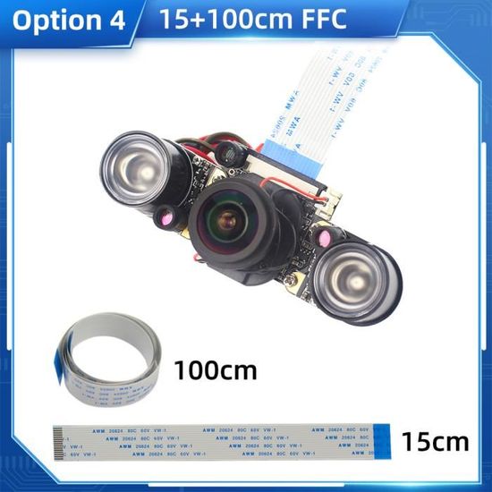 Option 4 - Caméra Ir-cut Raspberry Pi 4 Avec Vision Nocturne, Focale ...