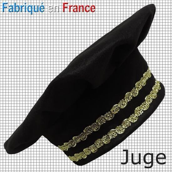 Chapeau de Juge - Achetez Français - Accessoire de déguisement - Noir ...