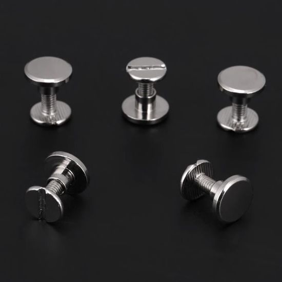 Duokon Vis à rivets plats 20 pièces / ensemble en laiton fileté écrou à ...