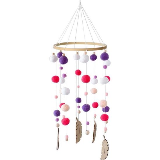 Bébé Mobile,Mobile Pour Bébé En Feutre,Mobile Bébé En Bois Avec Boules ...