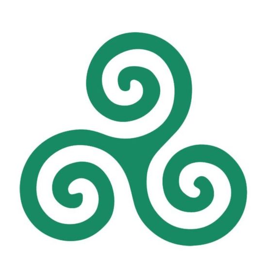 Sticker Décoration Logo "Triskell Bretagne Breizh" , Format : 60x60 cm VERT CACTUS BREI003 ...