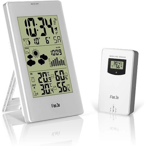 Intérieur Intérieur Hygromètre Baromètre Station Météo Sans Fil Réveil ...