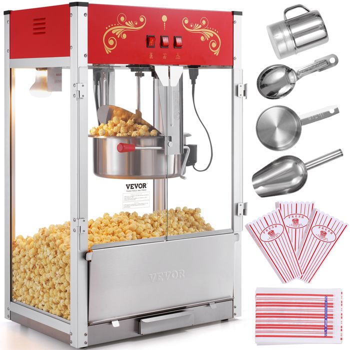 Machine à Pop Corn 1615 W-VEVOR-Appareil à Pop-corn de Comptoir ...