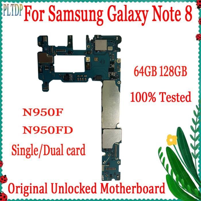 N950F-64GB-1Sim-Carte mère 64 Go 100% originale débloquée pour Samsung Galaxy Note 8 N950F ...