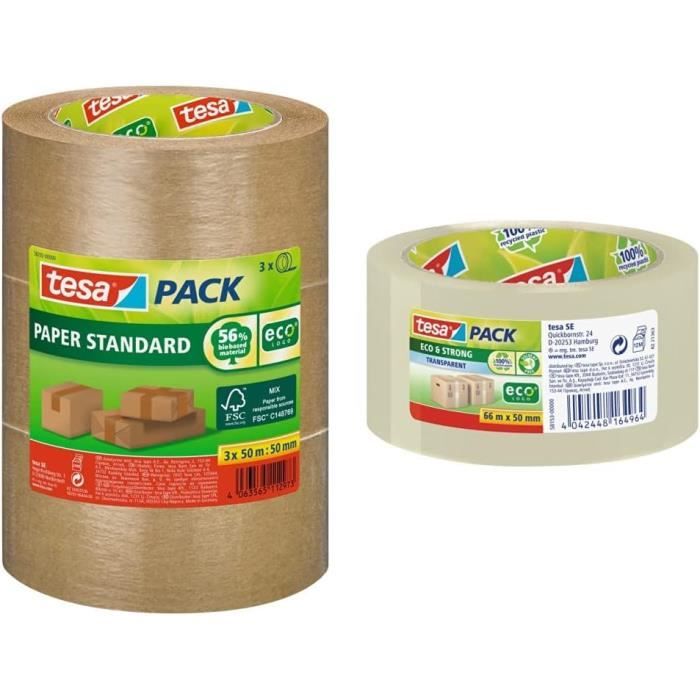 Papier Standard - Ruban D'Emballage En Papier Écologique - Marron - 3X ...