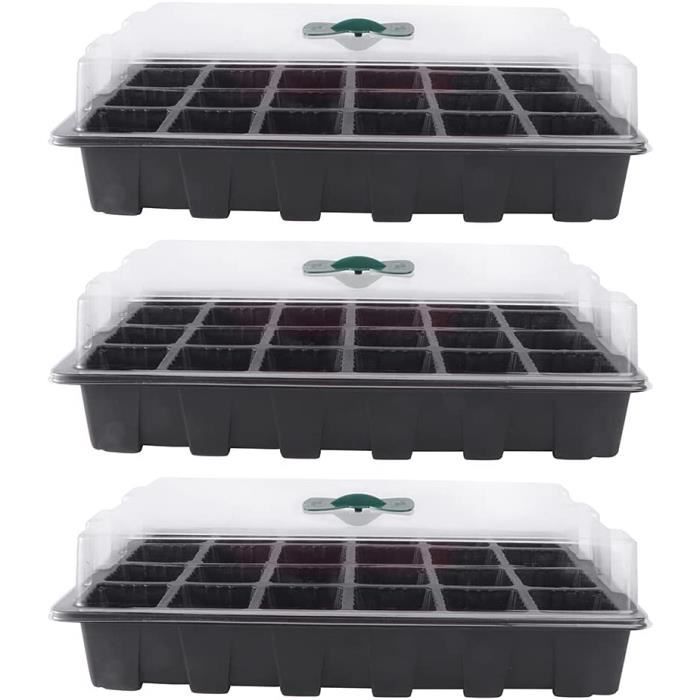 Lot de 3 Plateaux pour semis et Germination[922] - Cdiscount Jardin