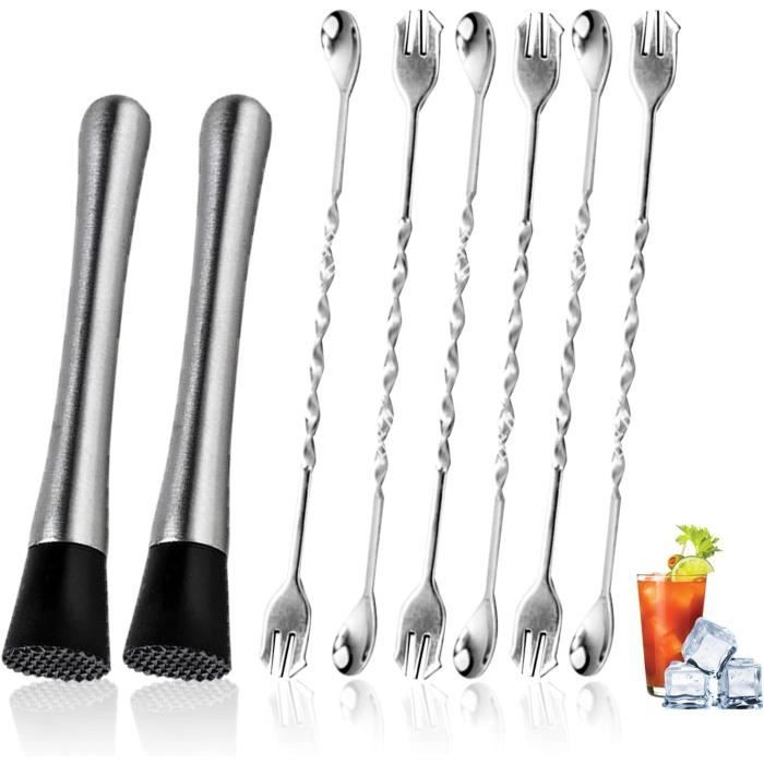 Ensemble D Accessoire De Bar - 2Pièces 8 Acier Inoxydable Pilon À ...