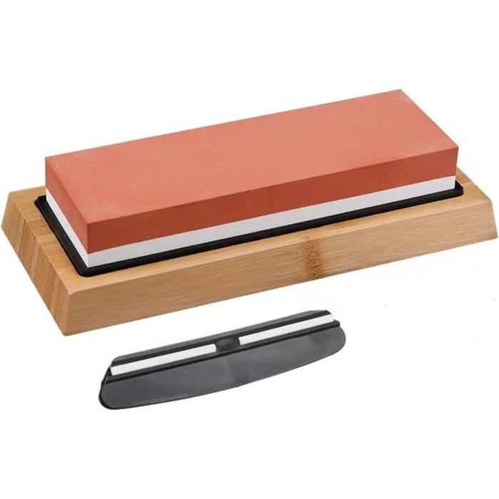 Pierre À Aiguiser Professionnelle, Aiguiseur De Couteaux Double Face 2 En 1 Avec Base En ...