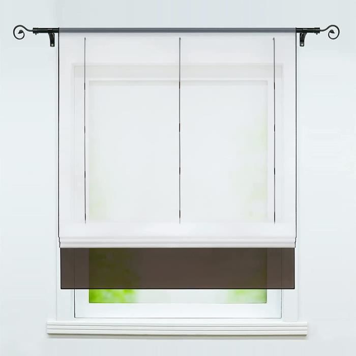 Store Voilage - JOYSWAHL - Bateau - Transparent - Cordon - Marron - L60 ...