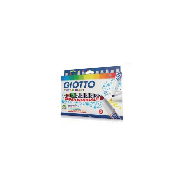 Feutres - Giotto - Turbo Giant - Fluo - Lot de 6 - Pointe large ...