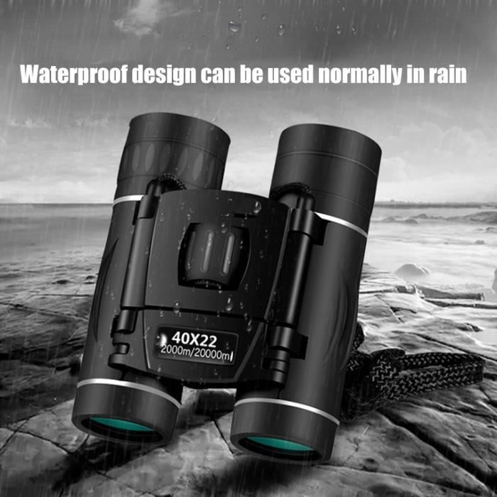 40x22 HD Jumelles-Mini Telescope Optics Telescope Noir 2000m ...