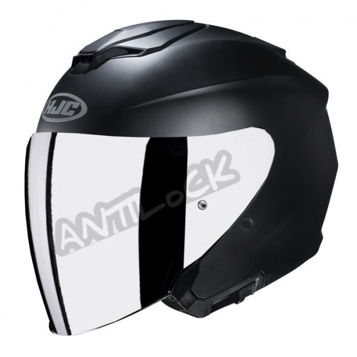 HJC JET i30 SEMI MAT NOIR AVEC VISIÈRE MIROIR IRIDIUM - Cdiscount Auto