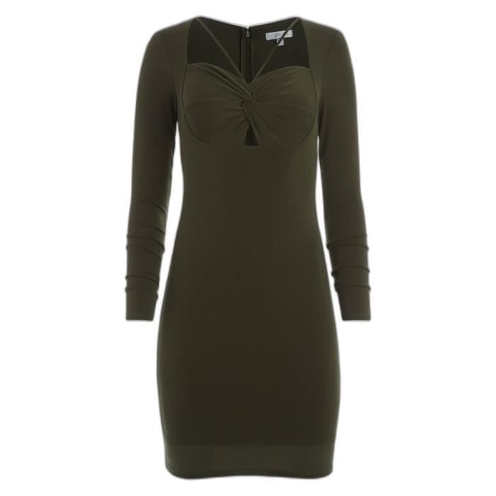 Robe manches longues femme Guess Emma - hunter green - XS Hunter green ...