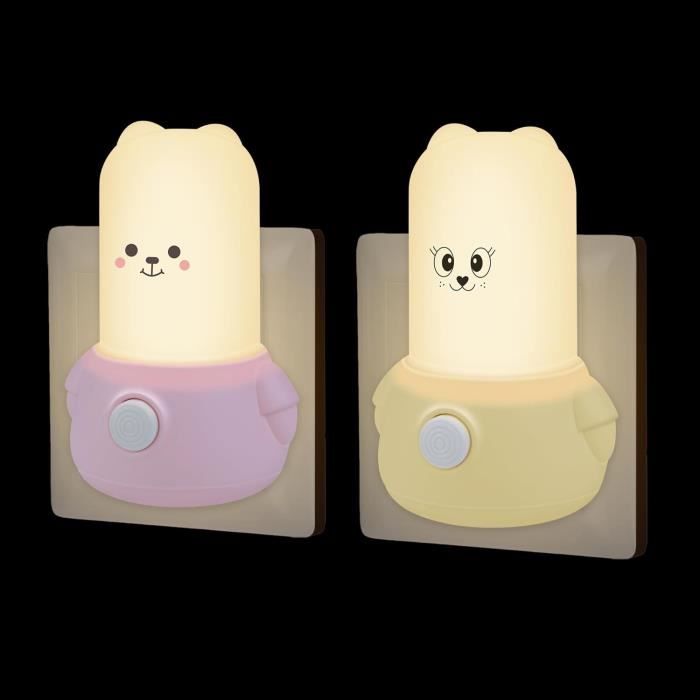 Veilleuse Bebe Sur Prise Décoration Chambre Enfant Lampe Chevet Ours ...