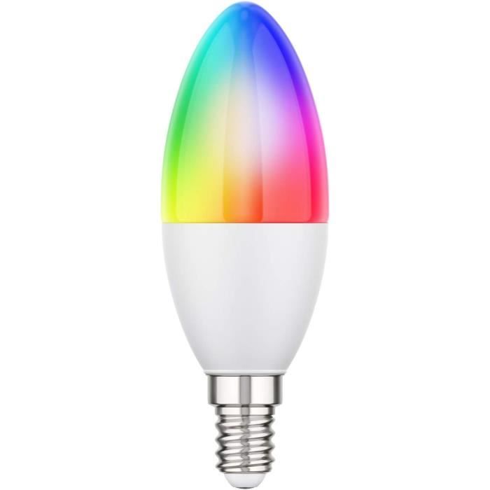 E14 Led Rgb Ampoule, Bougie, Blanc Chaud Blanc Froid (2900 6400 K), 5,1 W, 572Lm, Smart Home ...