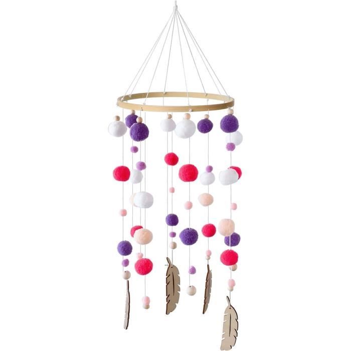 Bébé Mobile,Mobile Pour Bébé En Feutre,Mobile Bébé En Bois Avec Boules ...