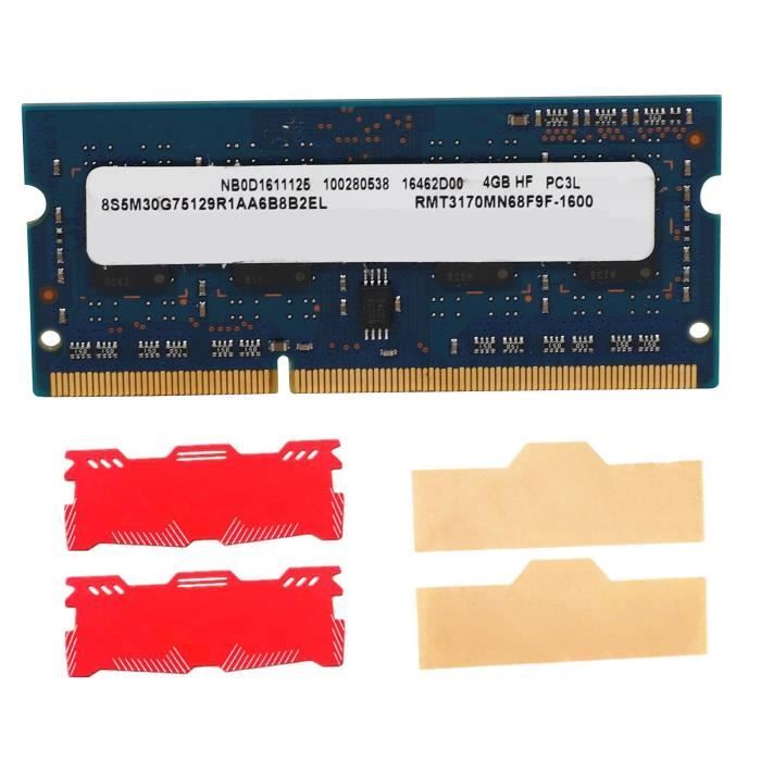 DDR3L 4GB 1600Mhz Laptop Ram Memory+Cooling Vest PC3-12800 1.35V ...