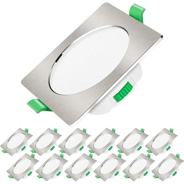 ALUSSO Spot LED Encastrable Ultra Plat Dimmable 230V 7W Spot Plafond 3000K 4000K 6500K Étanche ...