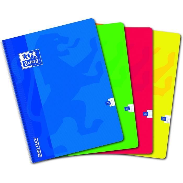 Oxford OpenFlex - Lot de 5 Cahiers à Spirales 24 x 32cm 100 Pages ...