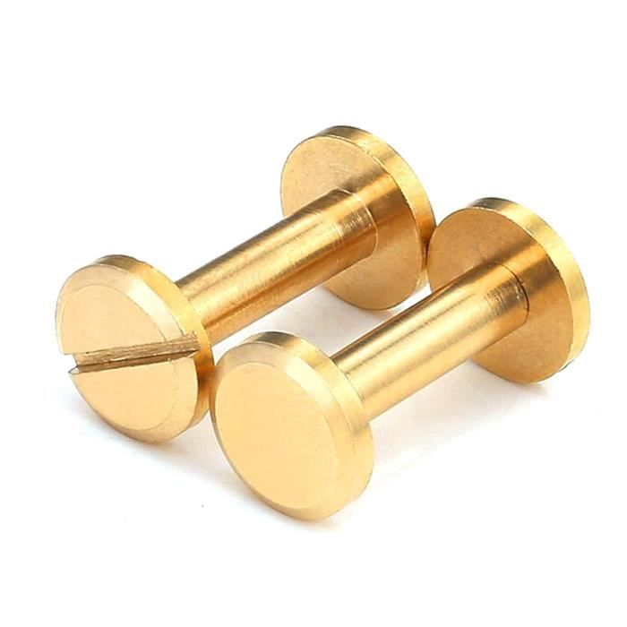 5 Pièces M3-M4 Cuivre Vis À Tête Plate Rivet Fendu Paire Serrure ...