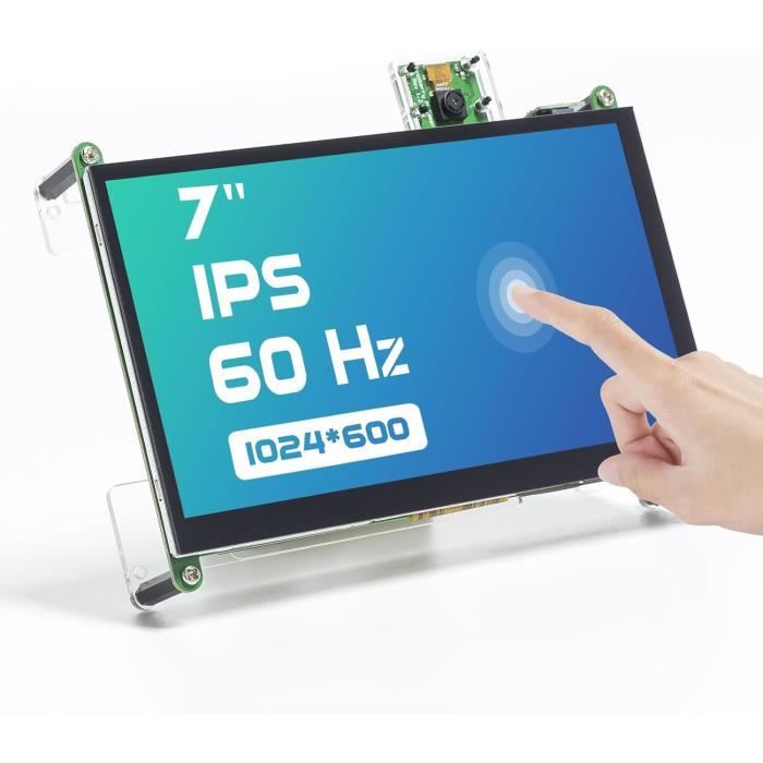 Raspberry Pi Écran Tactile 7 Pouces 1024 X 600 Ips Display Usb Hdmi Portable Mini Monitor ...