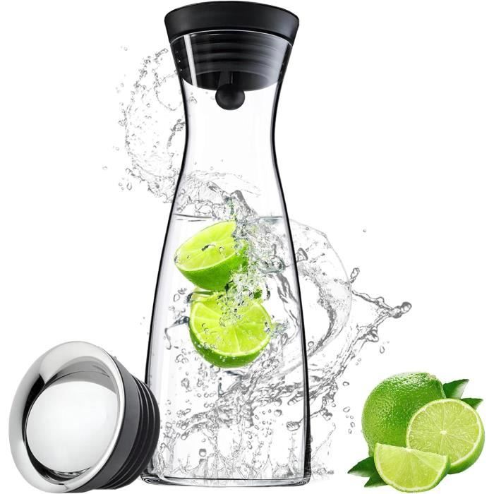 Carafe En Verre De 1,2 Litre Pichet En Verre, Carafe Eau Pour Boissons ...