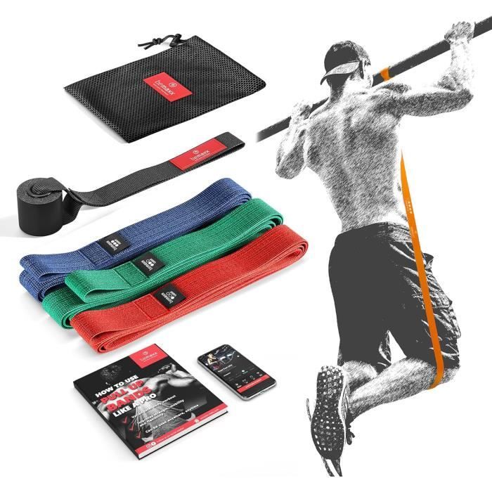 Elastique Musculation Traction Fitness + Guide Exercices, Assist Barre ...