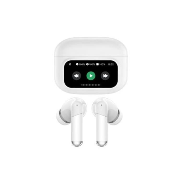 Ecouteurs sans-fil avec écran tactile SOLYS, Bluetooth, batterie ...