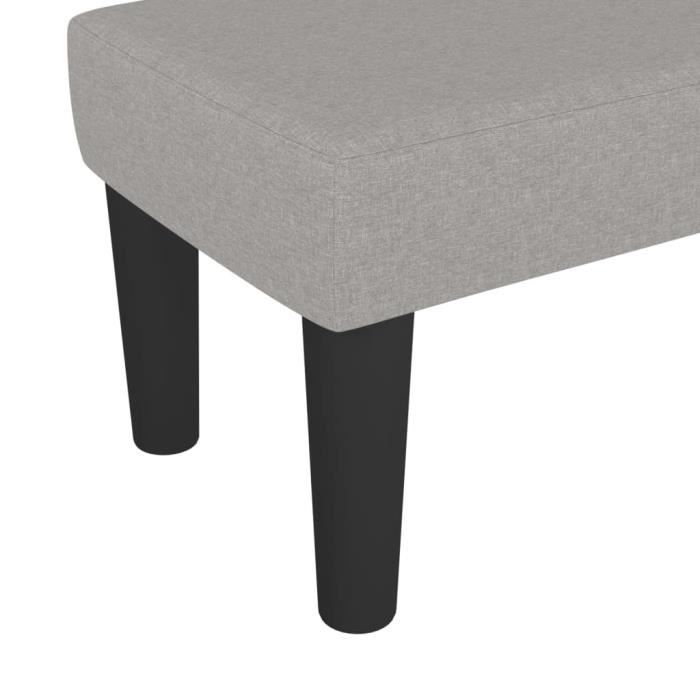 KEENSO Banc Gris clair 70x30x30 cm Tissu AB346616 KN005 - Cdiscount Maison