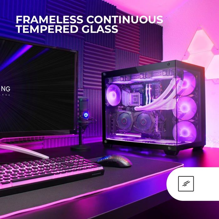 Boîtier ATX - MARS GAMING - MCV4 XXL PREMIUM - Noir - Verre trempé ...