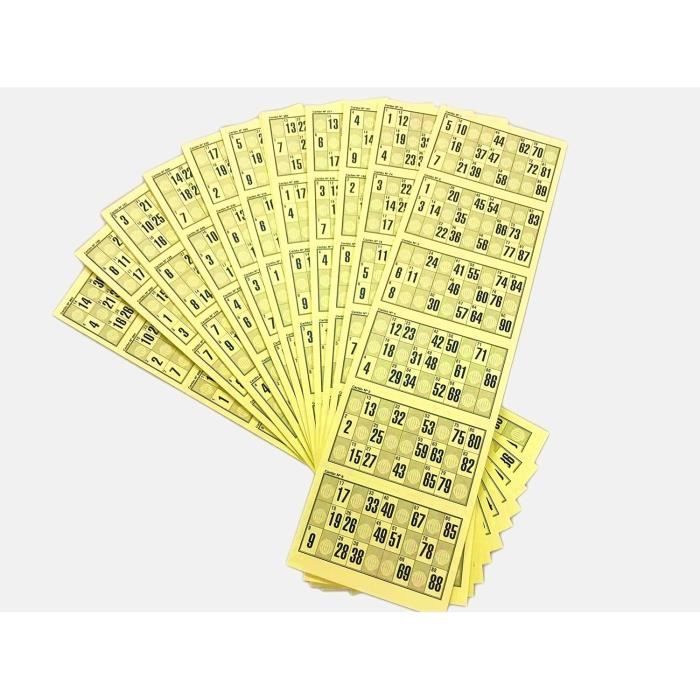 480 Cartons de numéros découpés pour Bingo Traditionnel à 90 Boules ...