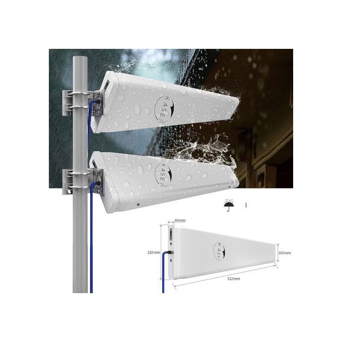 Pack de 2 Antennes Directionnelles Kaser LPDA 4G/5G LTE MIMO – 696-3800 ...