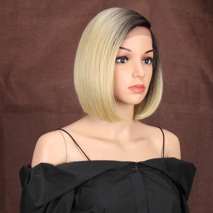 Perruques Lace Front Wigs Droite Synthetique 9\U201C-22Cm Perruque ...