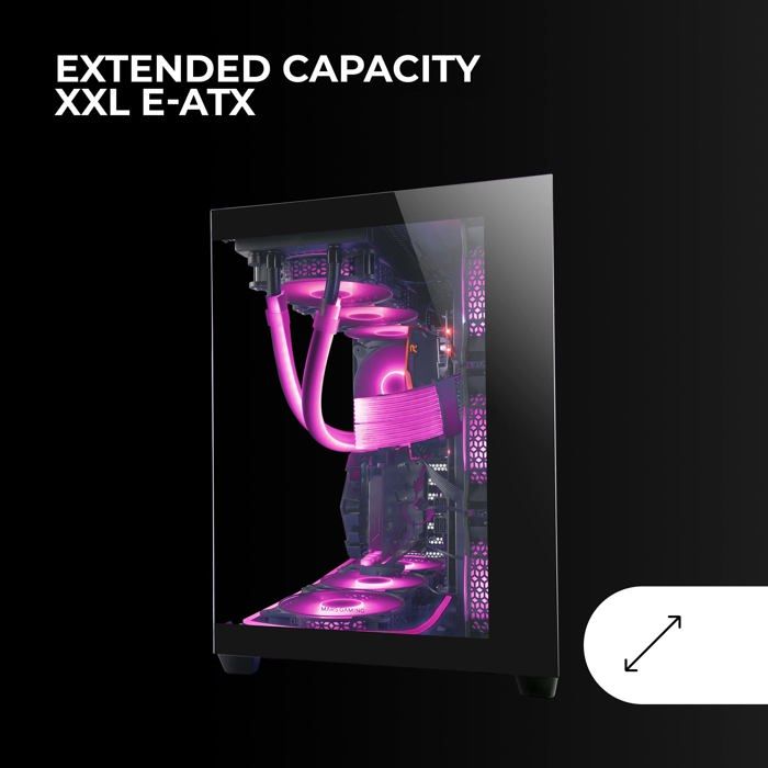 Boîtier ATX - MARS GAMING - MCV4 XXL PREMIUM - Noir - Verre trempé ...