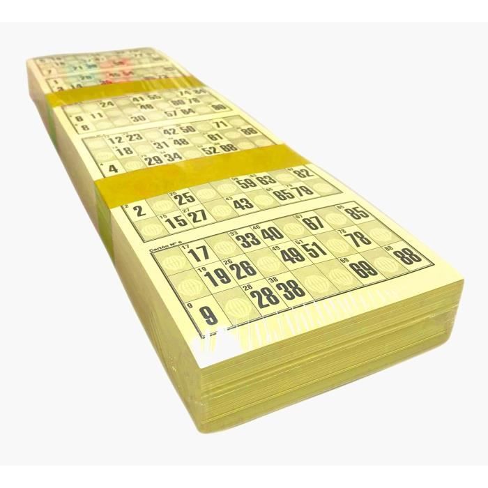 480 Cartons de numéros découpés pour Bingo Traditionnel à 90 Boules ...