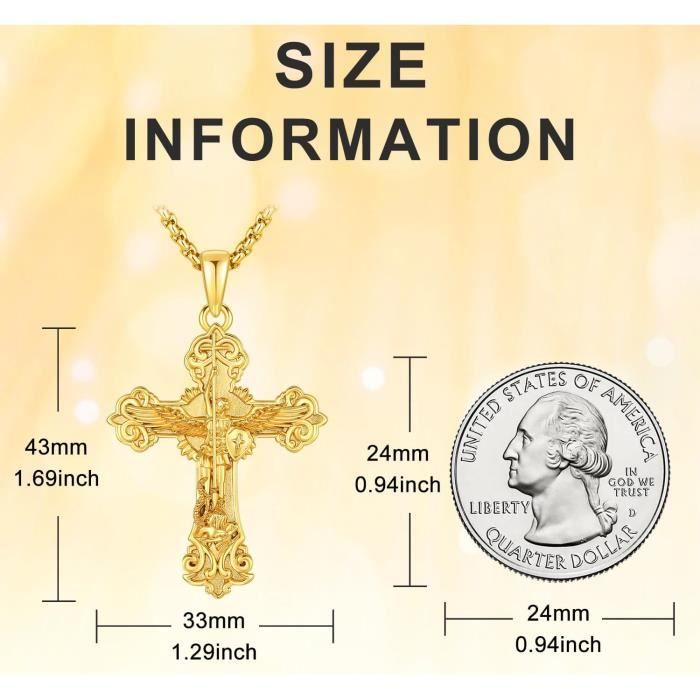 Collier Saint Michael-Saint Christophe-Jésus Christ Argent Sterling 925 ...