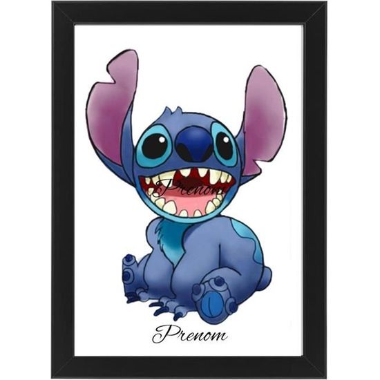 CADRE PHOTO A4 DE CREATION LILO STITCH 2, PERSONNALISABLE AVEC PRENOM ...