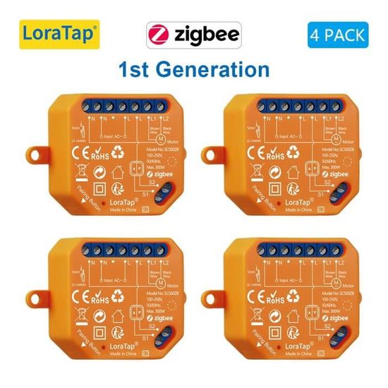 Interrupteur - LoraTap - ZigBee Module de commutation - Volet roulant - 4PACK - Électrique ...